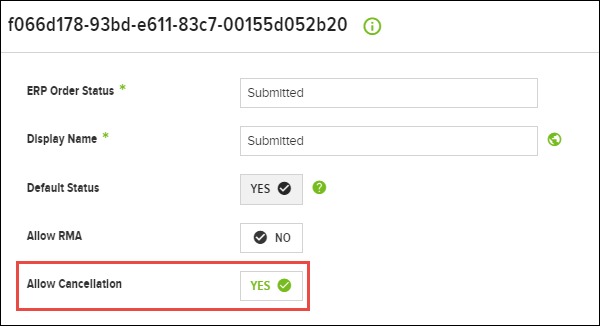 Setting up order cancellation
